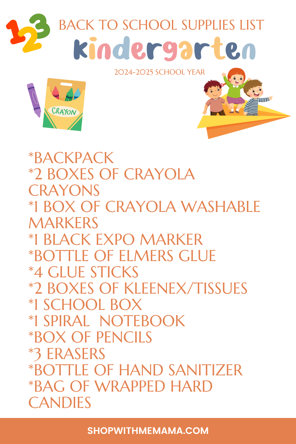 Back To School Printable School Supply Checklists (Grades K-6th) - Shop ...