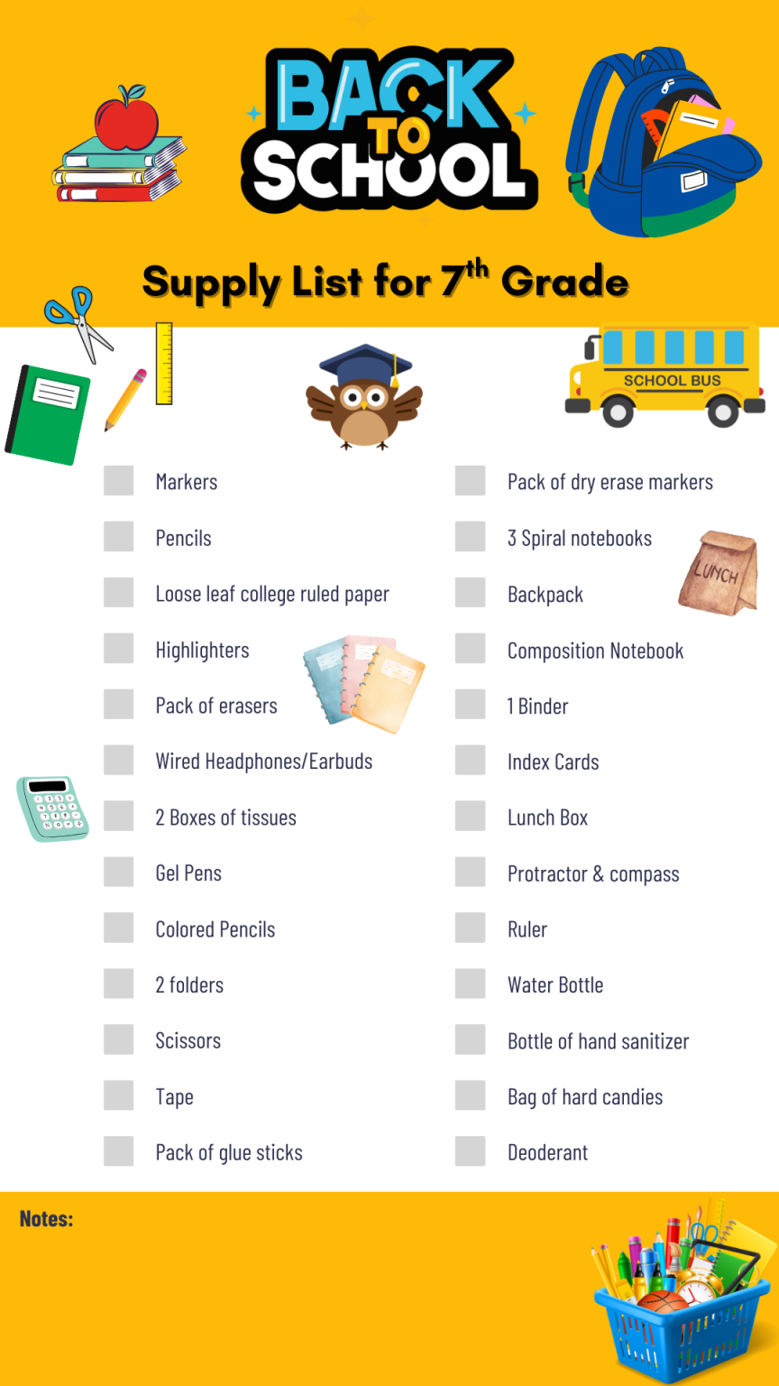 The Only School Supplies List For Grade 7 You Need - Shop With Me Mama