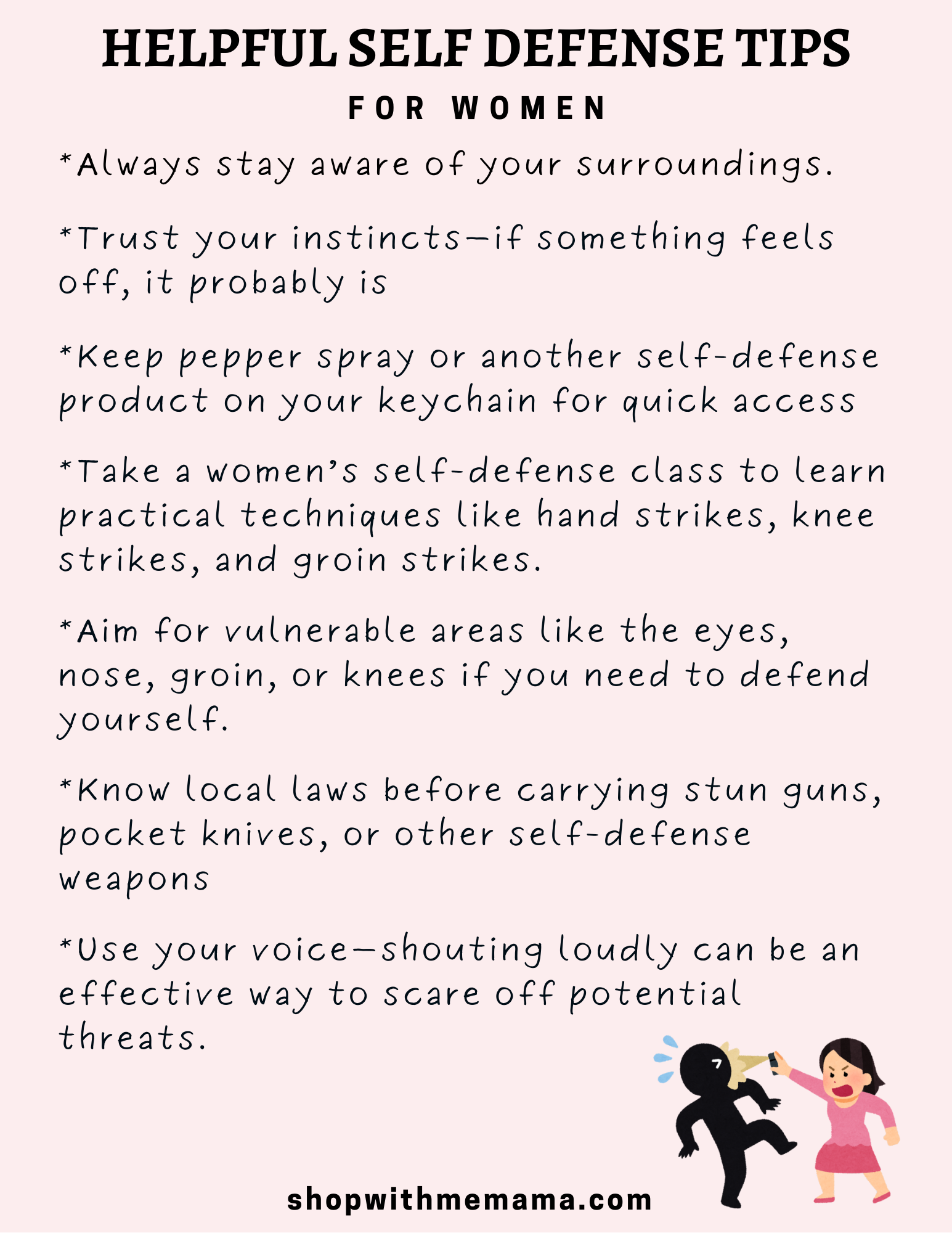 Best Self Defense for Women: Tips & Tools - Shop With Me Mama