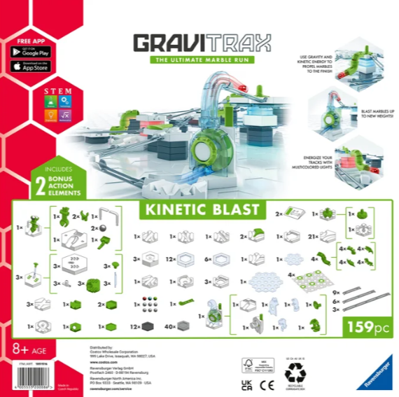 GraviTrax Kinetic Blast Marble Run Set For Hands On STEM Learning ...